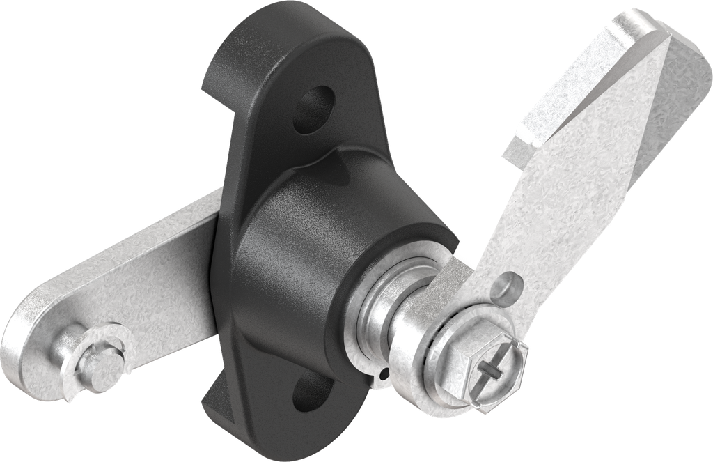 Locking point with compression function for multiple interlocking, left version, Polyamide black ...